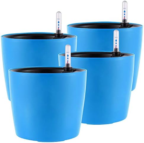 Amazon.com: ilohaus 8" Self Watering Plant Pot, Indoor Planter with ...