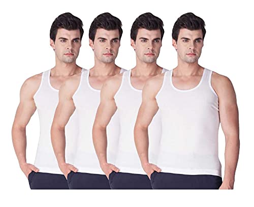 Buy Felexible Confort White Baniyans Pack of 4 at Amazon.in