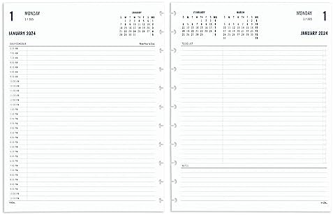 Amazon.com : 2024 TUL® Discbound Daily Planner Refill Pages, Half ...