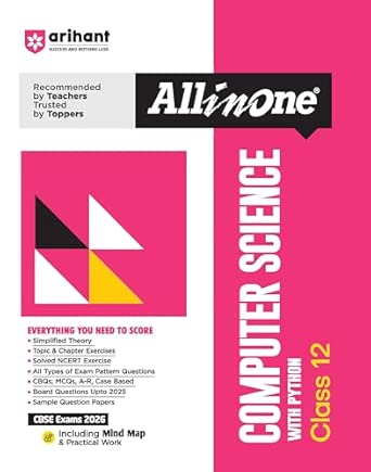 Arihant All in One Computer Science with Python Class 12 for CBSE Exams ...