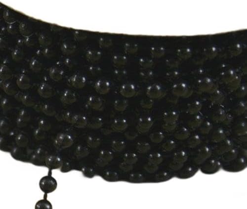 Amazon.com: 4mm Faux Pearl Plastic Beads on a String Craft Roll Black ...