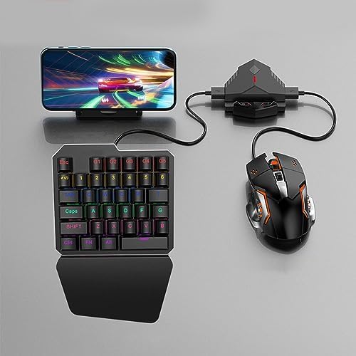 Amazon.com: Half Hand Gaming Keyboard and Mouse Combo 35 Keys PUBG ...