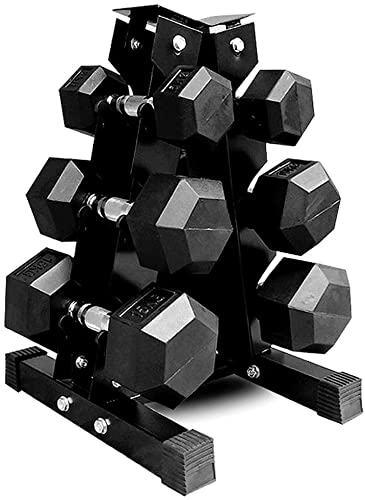Solid steel dumbbell rack and dumbbell assembly 220 lbs load-bearing A ...