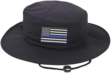 Amazon.com: Thin Blue Line Subdued American Flag Police Boonie Hat ...