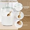2 Sets 2 Litre Bath Salt Container Large Glass Jars with Airtight Lid ...