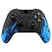 eXtremeRate® Blue Flame Soft Touch Grip Front Housing Shell Faceplate ...