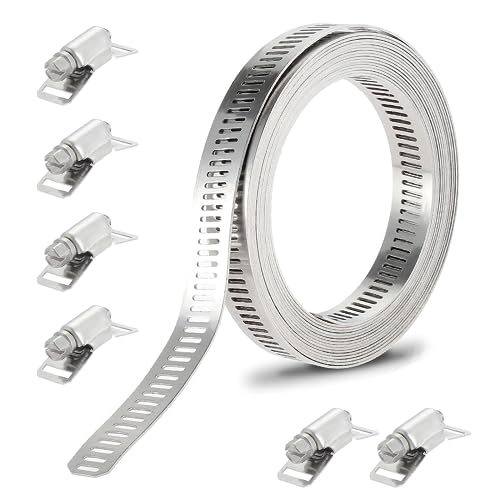 3M Stainless Steel Large Adjustable Jubilee Clips Adjustable Worm Drive ...