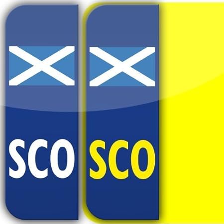 2 x Scotland SCO Badge Car Number Plate Self-adhesive Vinyl Stickers UK ...