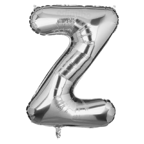 Flyloons Silver Z Letter Foil Balloon Alphabets Balloons - Size 16 Inch ...