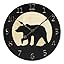 Amazon.com: Young's Inc Bear Shape Wall Clock, Lodge Wooden Wall Clocks ...