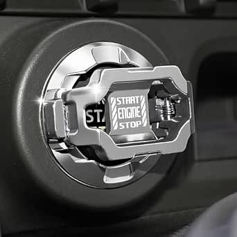 Tybasthe Push Start Button Cover, Car Engine Start Stop Button Cover ...