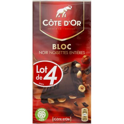 Amazon.com : COTE D'OR - DARK CHOCOLATE WITH WHOLE HAZELNUTS PACK OF 4 ...