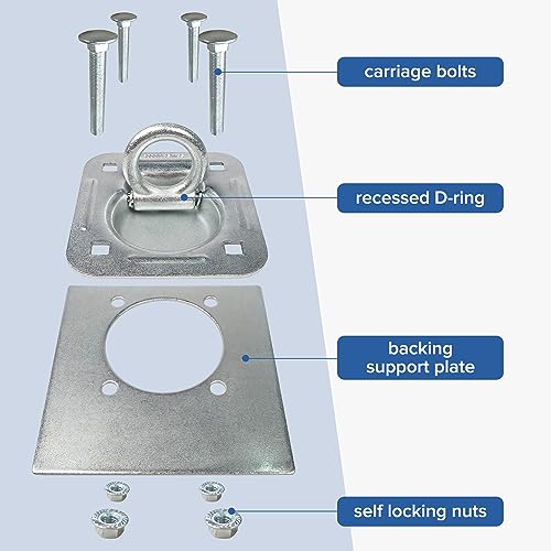 Snapklik.com : Donext Recessed D-Ring Tie Down Anchors