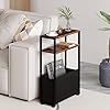 Amazon.com: Leomonio Narrow Side Table, Slim End Tables with Fabric ...