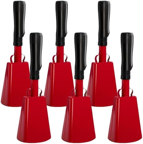 Amazon.com: Peohud 6 Pack Cowbell for Sports Events, 10 Inch Loud ...