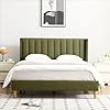 Amazon.com: YUHUASHI upholstered Platform Bed Frame/Queen Bed Frame ...