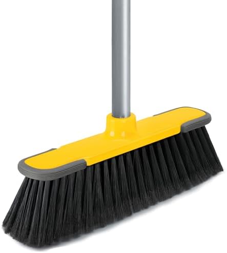Amazon.com: 4 PK Soft Bristle Push Brooms for Sweeping Indoor/Outdoor ...