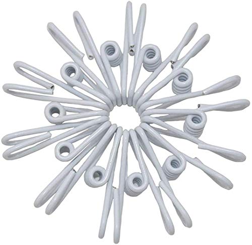20 Pcs 2 Inch White Chip Clips, PVC Coating High Elasticity Strength ...