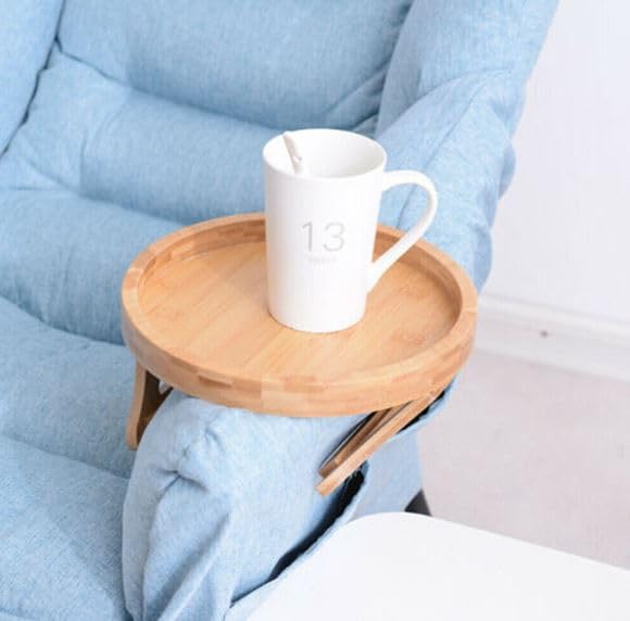 Arcanine Wood Couch Tray,9 inch Round Sofa Armrest TV Tray/Couch Arm ...