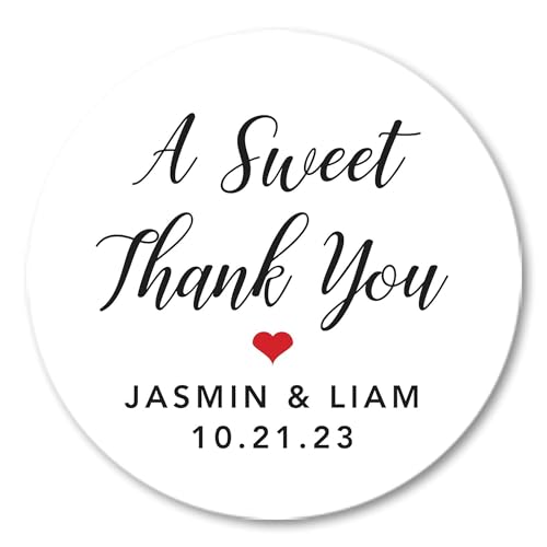Amazon.com: A Sweet Thank You Stickers for Favors, Custom Favor Labels ...