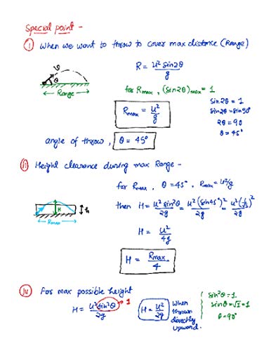 Physics - Projectile Motion Notes IIT-JEE/NEET: Hand written Notes ...
