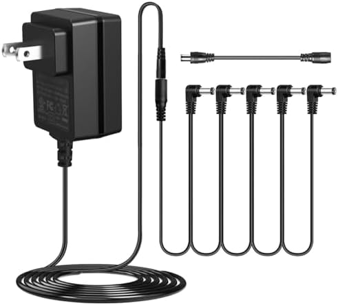 Amazon.com: JOYO DC 9V 1.2A Guitar Pedal Power Supply with 5 Way Daisy ...