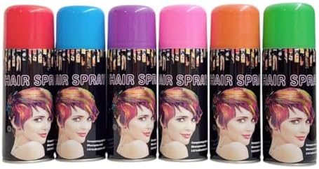 Amazon.com : Variety Savings Temporary Hair Color Spray 6 Cans Assorted ...
