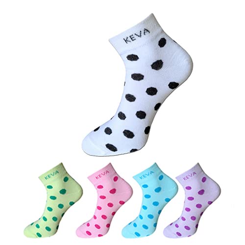Keva Socks Designer Polka Dots Cotton Ankle Women Socks kv90 5 Pairs ...