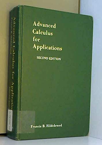 Advanced Calculus for Applications: Hildebrand, F.B.: 9780130111890 ...