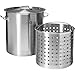 Amazon.com: GasOne Stainless Steel Stockpot with Basket – 36qt Stock ...