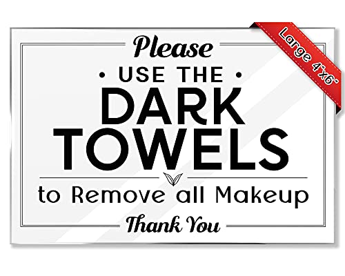 Amazon.com: Essentials for Hosts Bathroom Signs - Use The Dark Towels ...