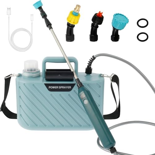 Electric Garden Sprayer 5L Pressure Water Sprayer with 3 Mist Nozzles ...