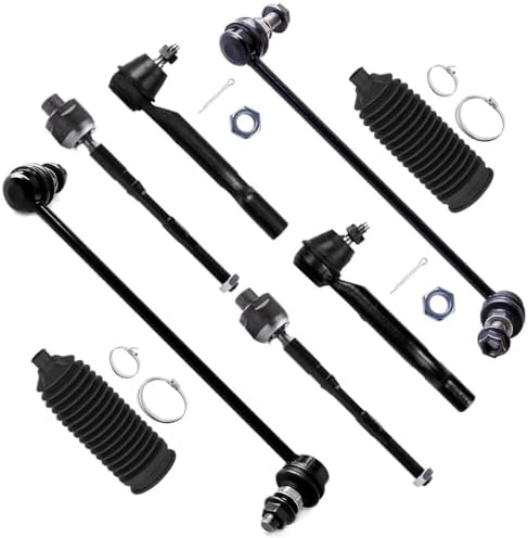 Amazon.com: SCITOO 8pcs Front Suspension Kit Outer Inner Tie Rod End w ...