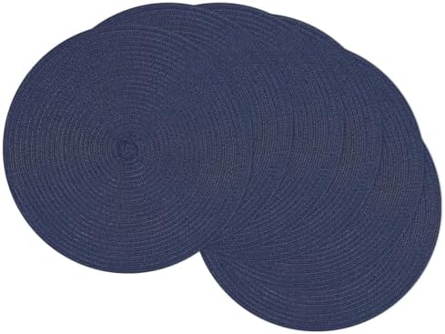 Amazon.com: 50 Pieces Navy Blue Paper Place Mats Blue Round Disposable ...