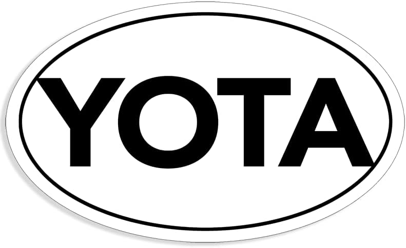 Amazon.com: Oval YOTA Sticker (Funny Tacoma Tundra Vinyl Decal for Cars ...