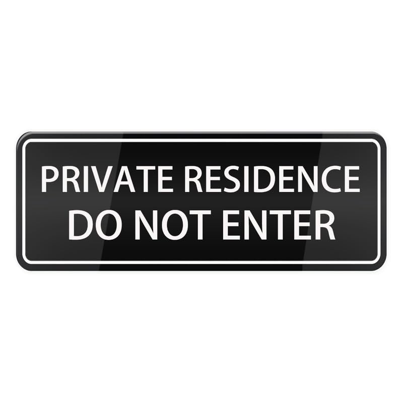 Amazon.com : Private Residence Do Not Enter Sign, Main Official Self ...