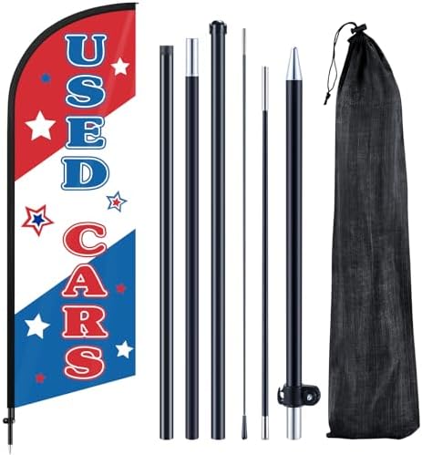 Amazon.com: VASERINK4 Swooper Flags Used Car Auto Sale American Red ...