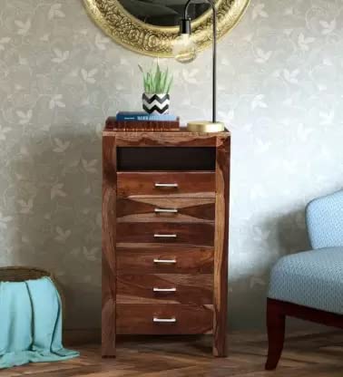 Cherry Wood Sheesham Solid Wood Standing Chest of Drawers Side Table ...