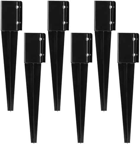 Amazon.com : TIyneayle 6 Pack 4x4 Fence Post Anchor Ground Spike ...