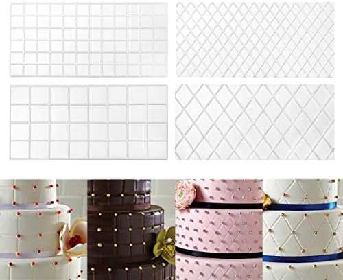 Amazon.com: Cake Fondant Impression Mat Mold Diamond Quilted Grid ...