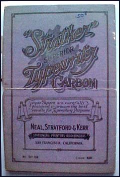 Strather Superior Typewriter Carbon Paper 8 1/2 X 13: Neal, Stratford ...
