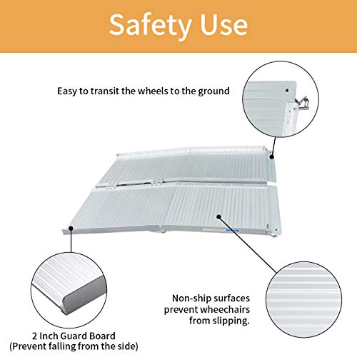 Snapklik.com : 4FT Folding Aluminum Wheelchair Ramp Scooter Mobility ...