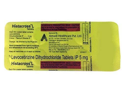HISTACROSS-L 5MG - Strip of 10 Tablets : Amazon.in: Health & Personal Care