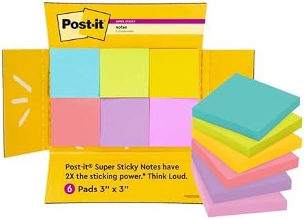 Amazon.com : Redi-Tag Sticky Notes, Power Stick Notes, Adhesive ...