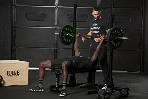 Snapklik.com : RAGE Fitness Adjustable Squat Rack, Bench Press Barbell ...