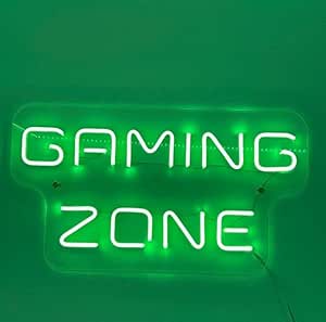 DUNACO Gaming Zone Neon Signs LED Lights for Wall Decor, 16x7.7 ...