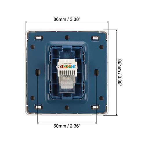 PATIKIL Ethernet Socket Single Port RJ45 CAT6 Wall Plate for Ethernet ...