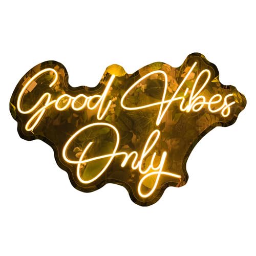 Letrero Led Neón Good Vibes Only Decorativo Negocio Luminoso (Blanco ...