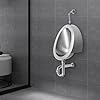 304 Stainless Steel Urinal for Men, Wall Mounted Household/Commercial ...