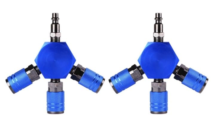 Snapklik.com : 2PCS Zimpty ZY347 3-Way 1/4 Inch Hex Style Manifold Air ...